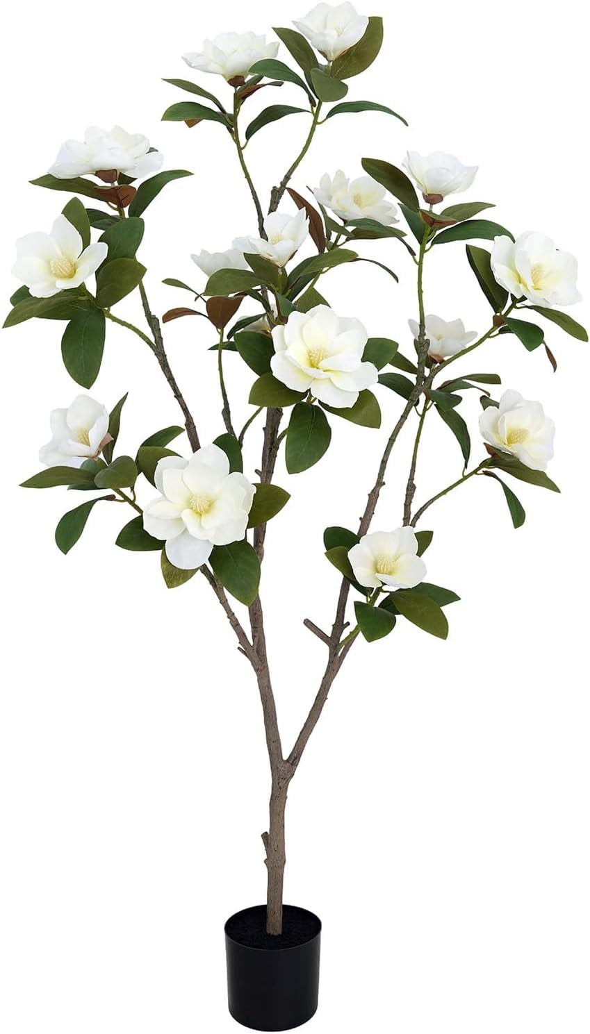 Artificial Magnolia Tree 5ft – Realistic Faux Plant with Adjustable ...