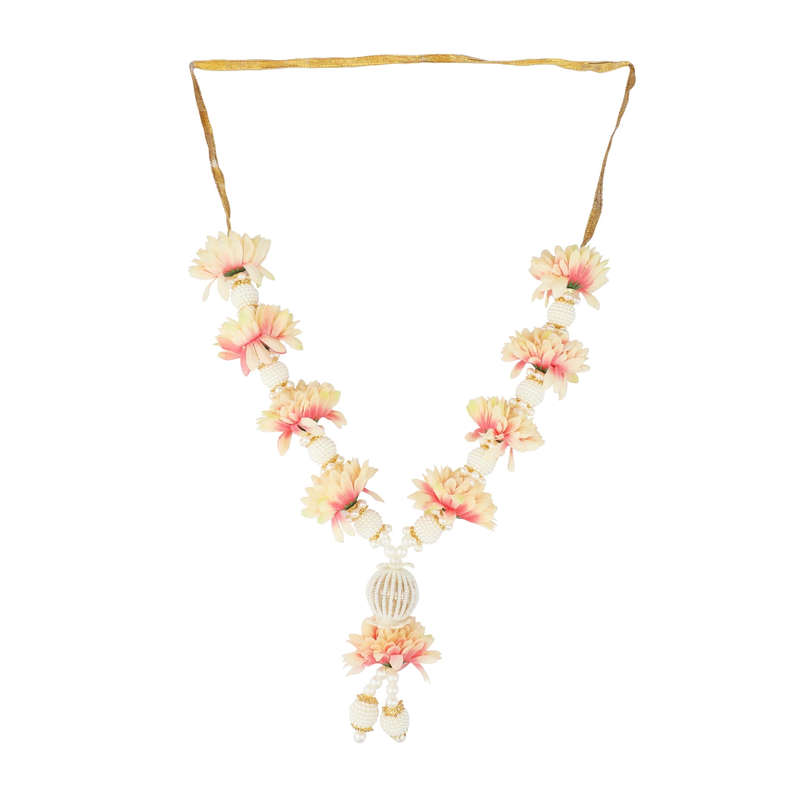 Artificial Mala Rose Flower Ribbon Garland Haar Idol-Mala Bead God ...