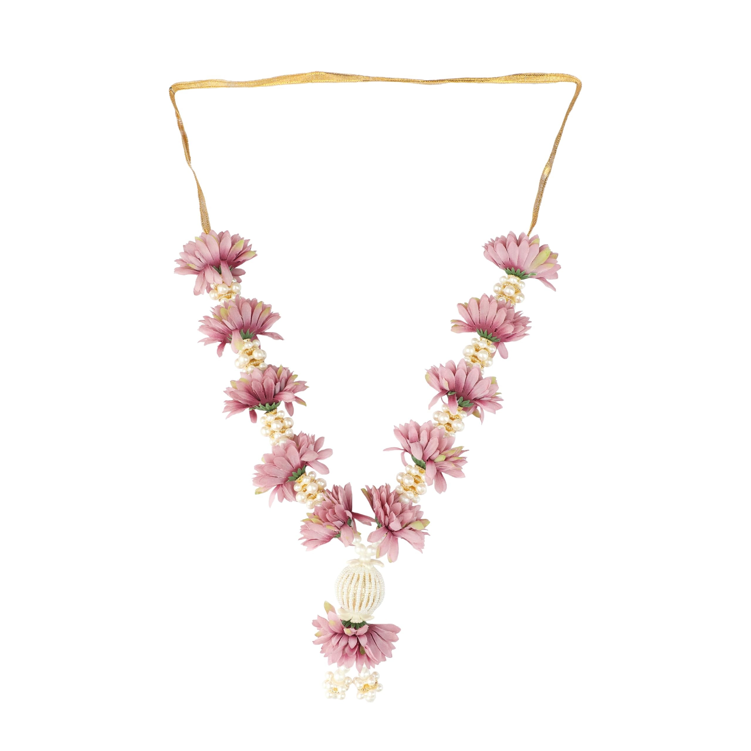 Artificial Mala Rose Flower Ribbon Garland Haar Mala for Idol-Mala with ...