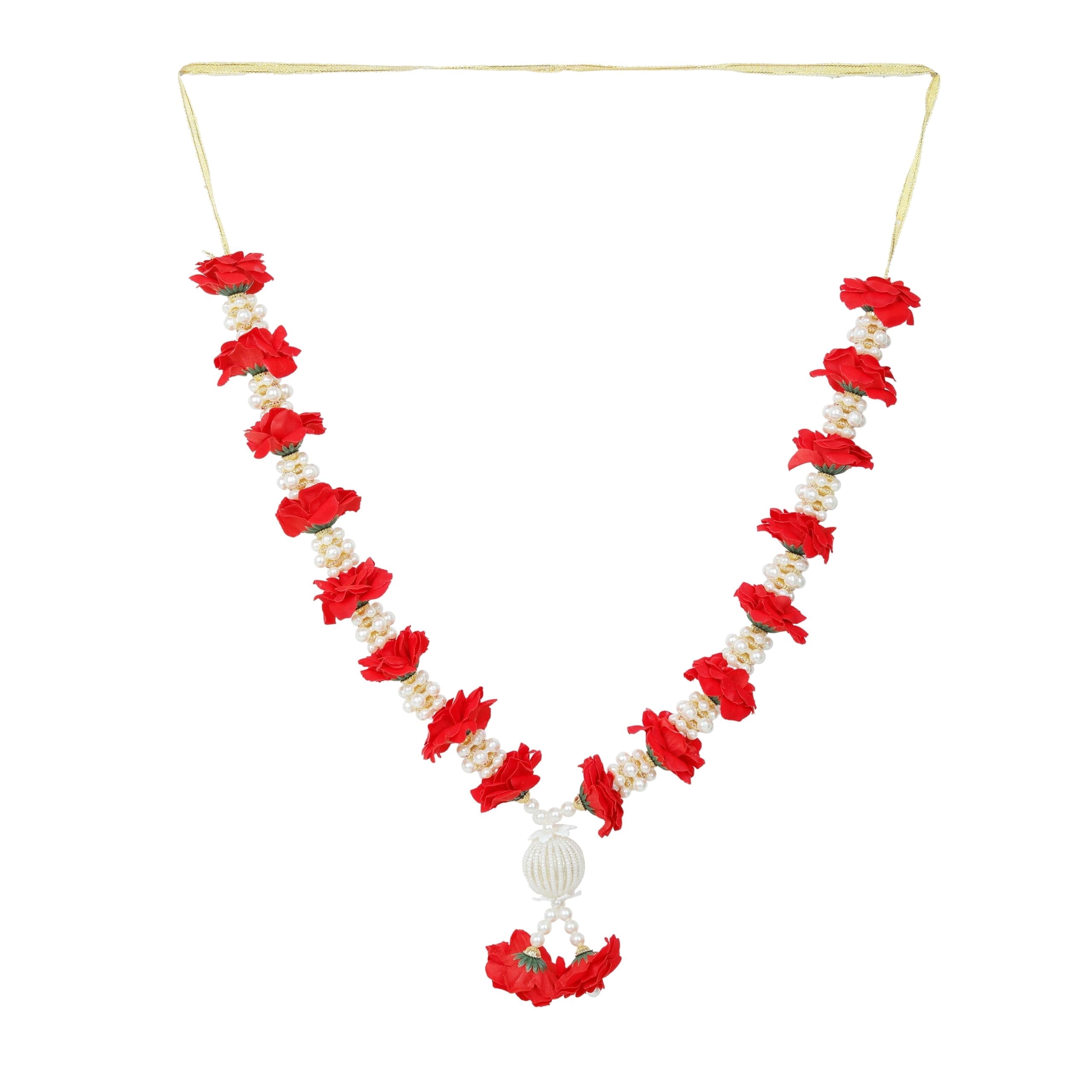 Artificial Mala Rose Flower Ribbon Garland Haar for Idol-Mala with ...