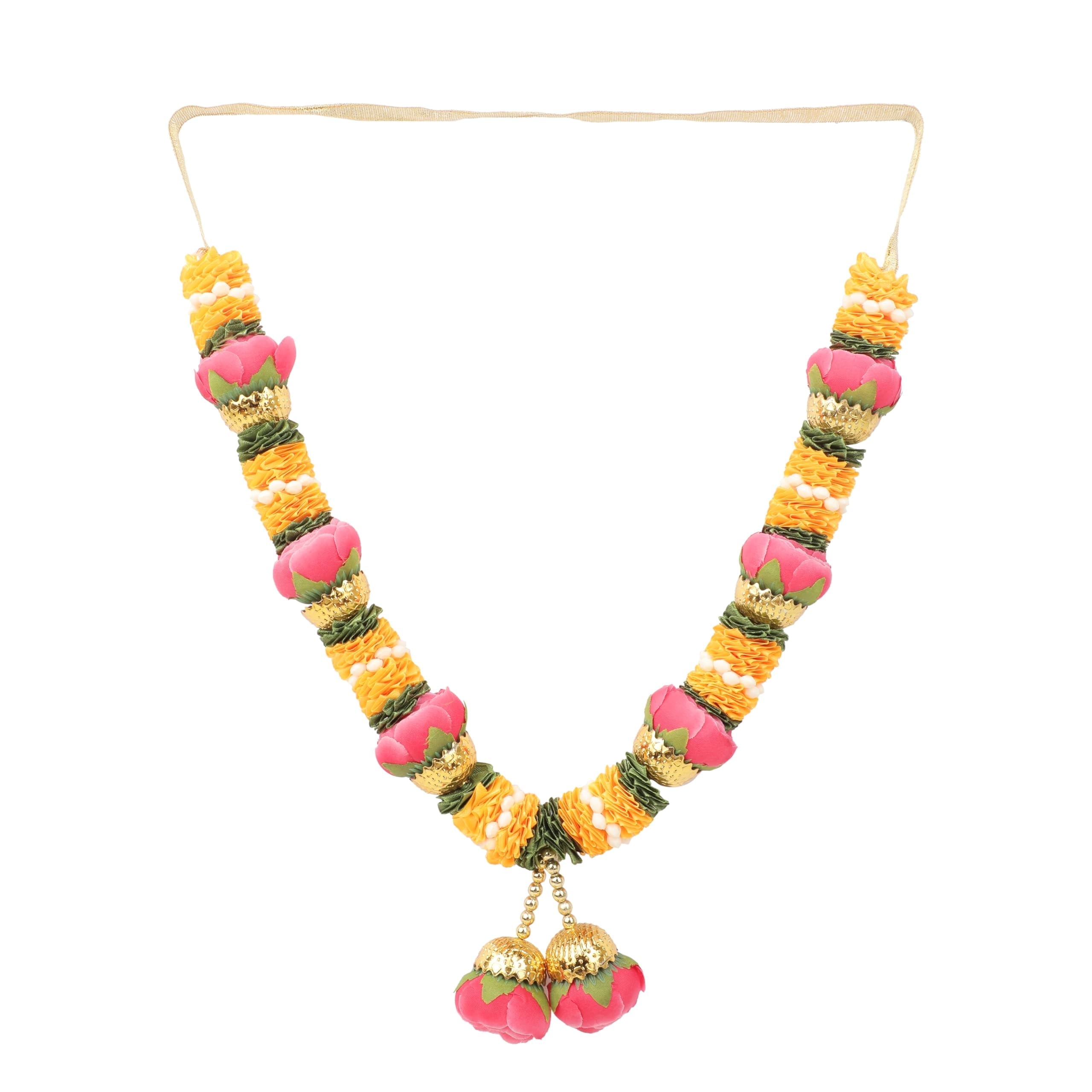 Artificial Mala Rose Flowers Ribbon Garland Haar Mala for Idol-Mala for ...
