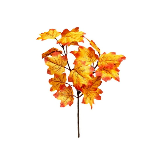 Artificial Maple Leaf Decorative Branch - Vibrant Yellowish - Green ...