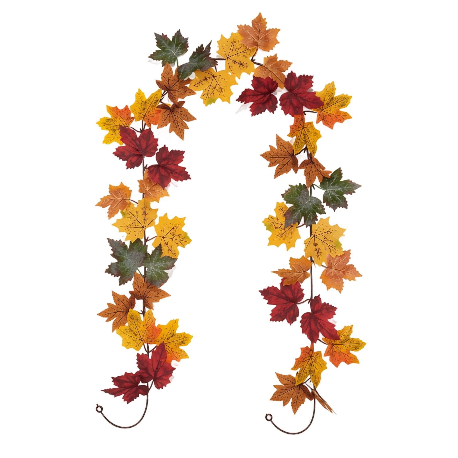 Artificial Maple Leaf Garland Faux Vine with Pumpkin Maple Leaf ...