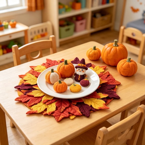 Artificial Maple Leaf Placemat for Fall Table Decor, Thanksgiving and ...
