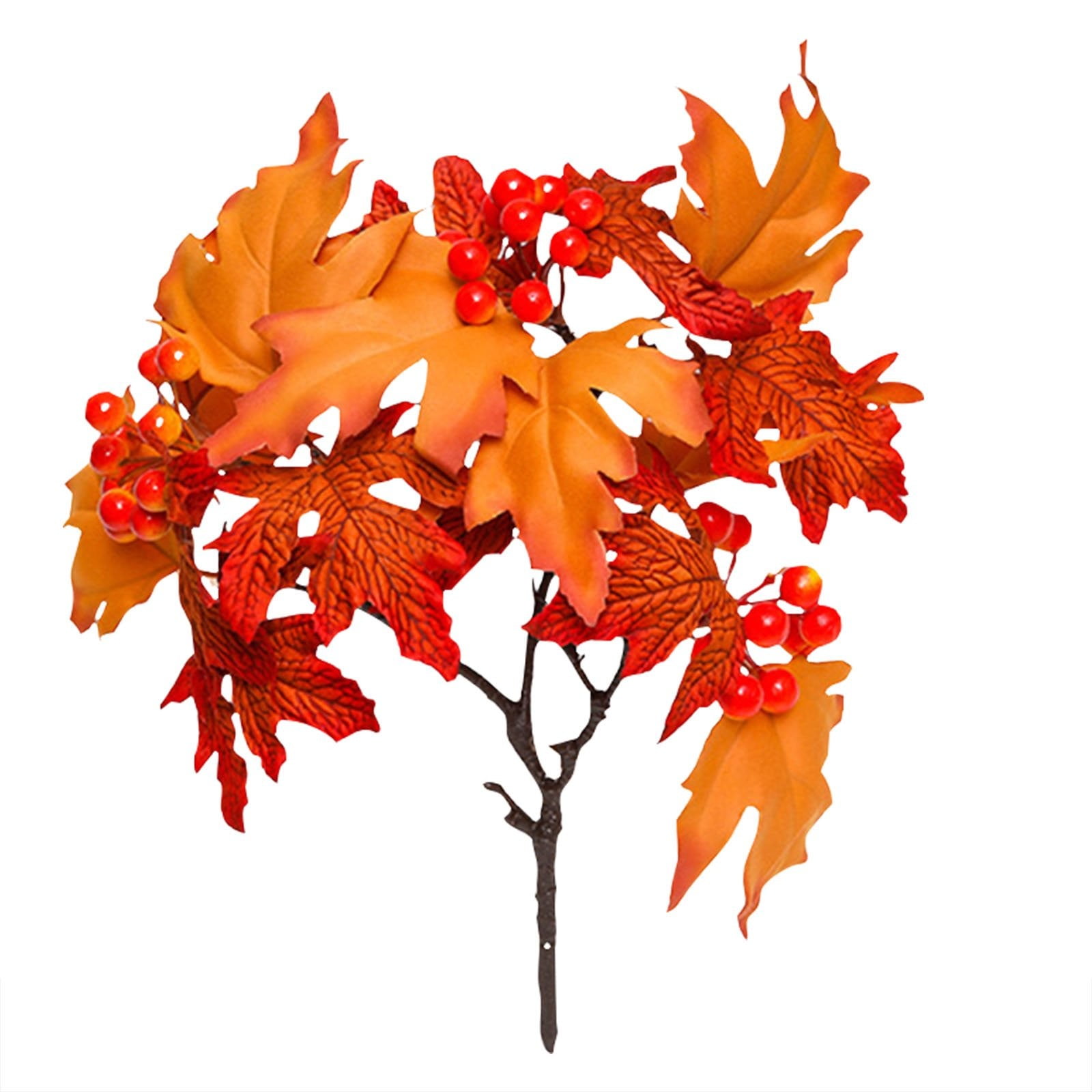 Artificial Maple Leaf Single Brown, Maple Leaves for Festival Flocked ...