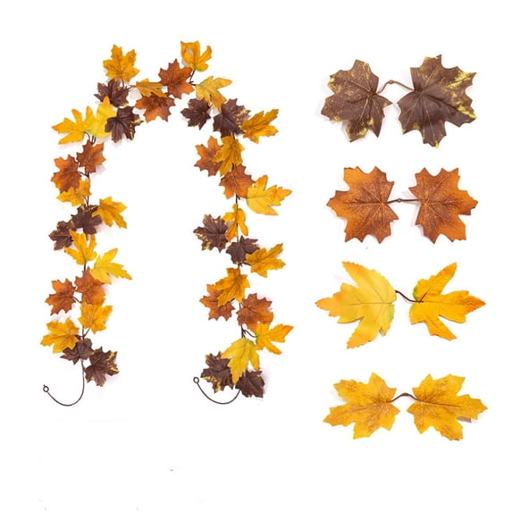 Artificial Maple Leaf Vine, Fall Thanksgiving Home Party Decor Wreath ...