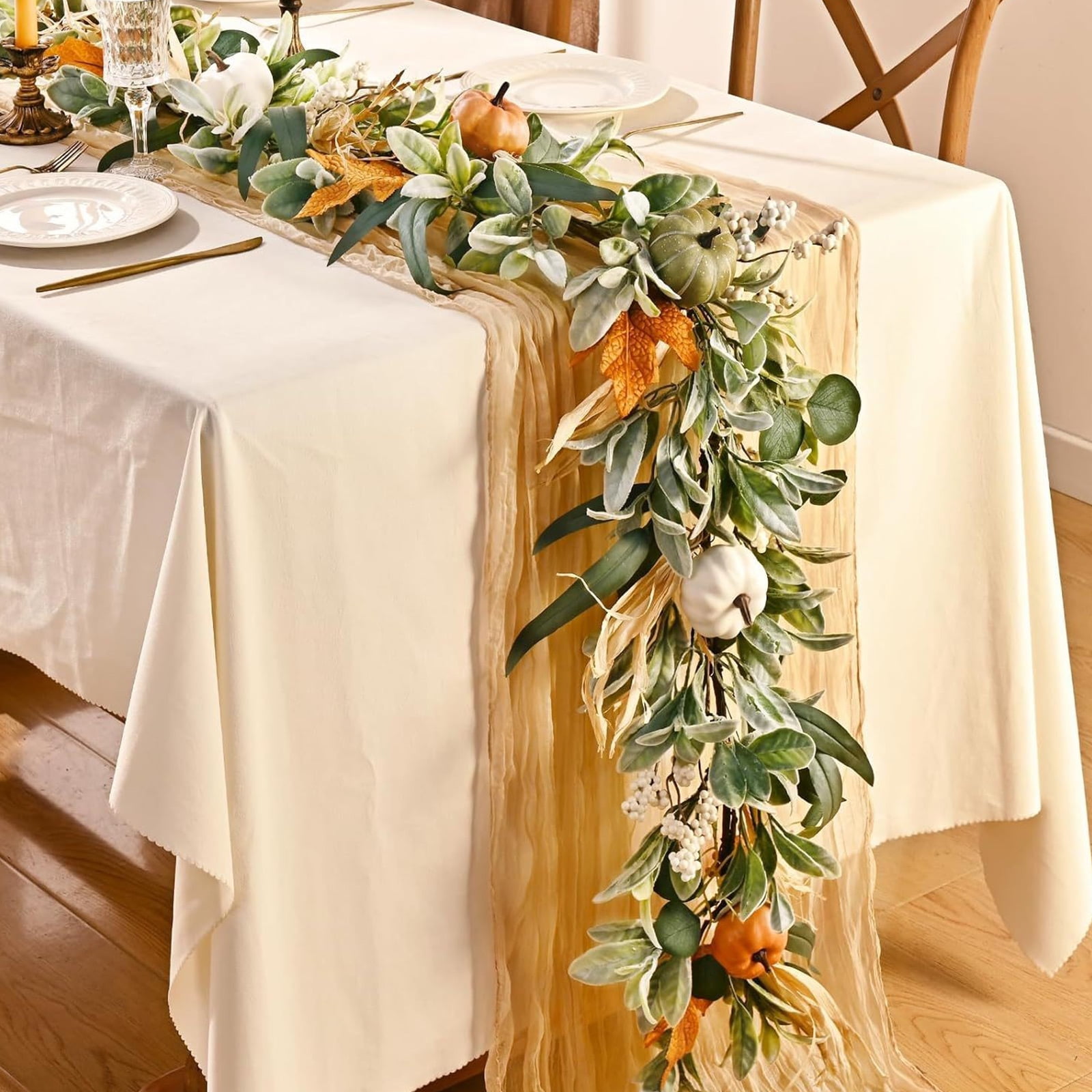 Artificial Maple Leaves & Vines Garland, 180Cm (5.9Ft) Length With ...