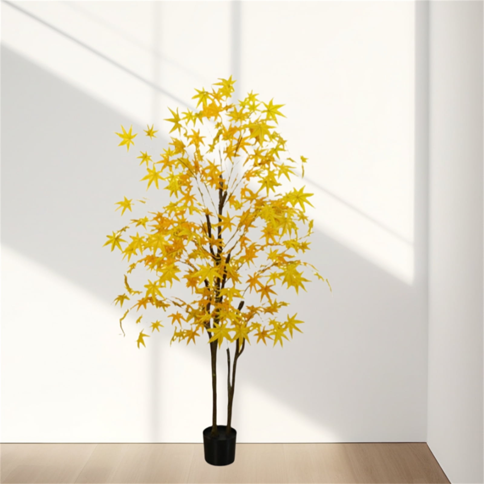 Artificial Maple Tree, 3.9ft/4.9ft/5.9ft Fake Potted Maple Tree with ...