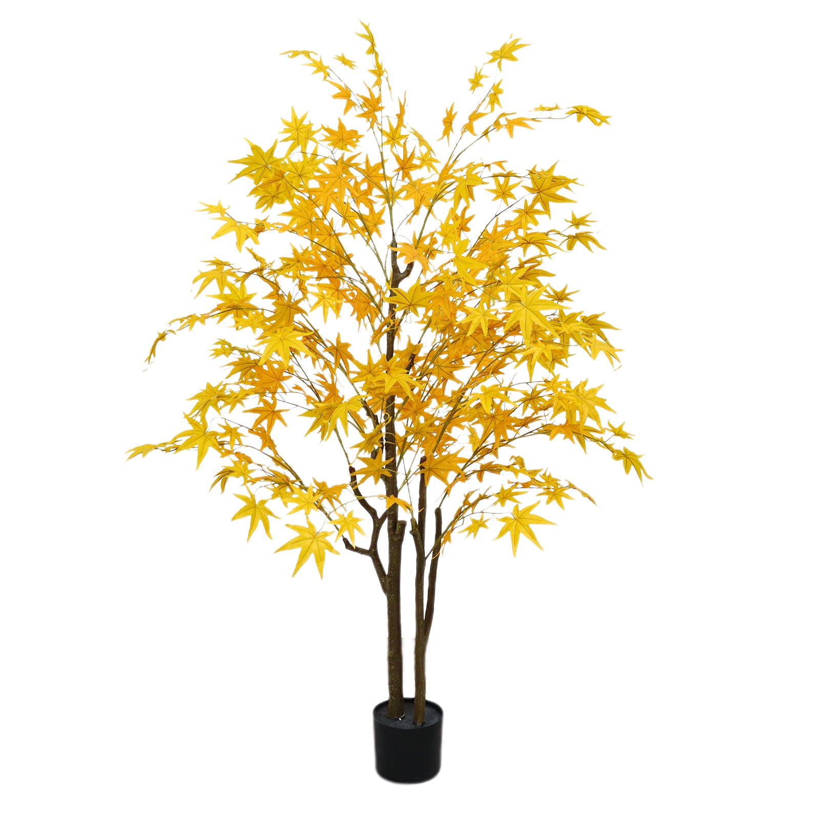 Artificial Maple Tree,4FT/5FT/6FT Large Fake Tree,Autumn Artificial ...