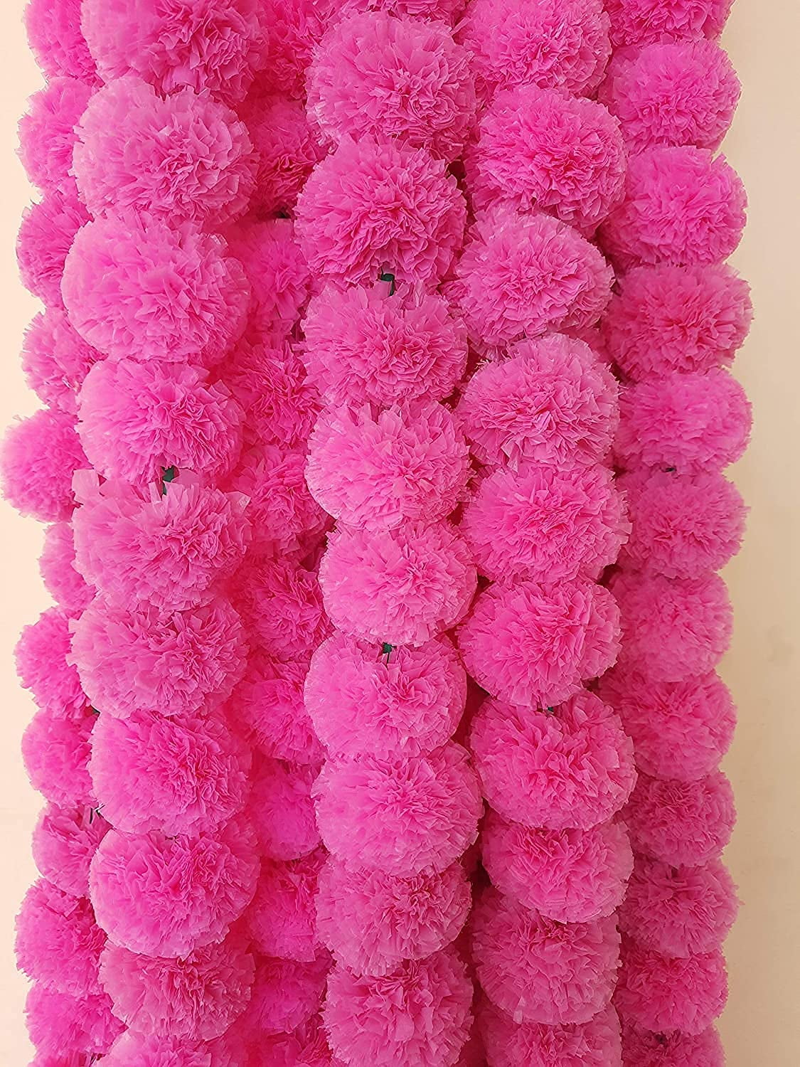 Artificial Marigold Fluffy Flowers Garlands for Decoration Pooja ...