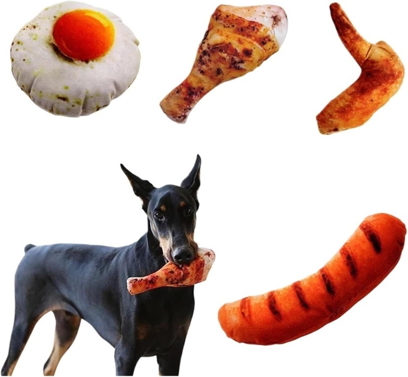 Artificial Meat Food Plush Squeak Dog Vocalization Toy with bb Called ...