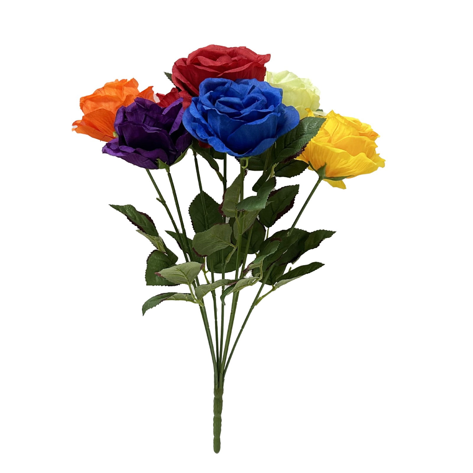 Artificial Memorial Flowers Patriotic Rose Bouquet for 4th of July ...
