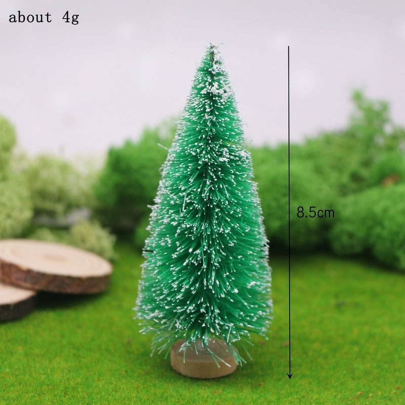 Artificial Mini Christmas Trees, Mini Pine Tree Sisal Trees with Wood ...