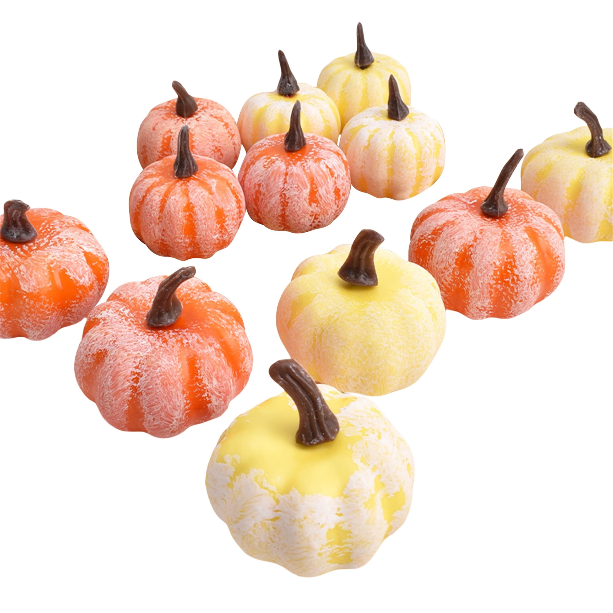 Artificial Mini Foam Pumpkins Harvest Set Fake Pumpkin Decorations for ...