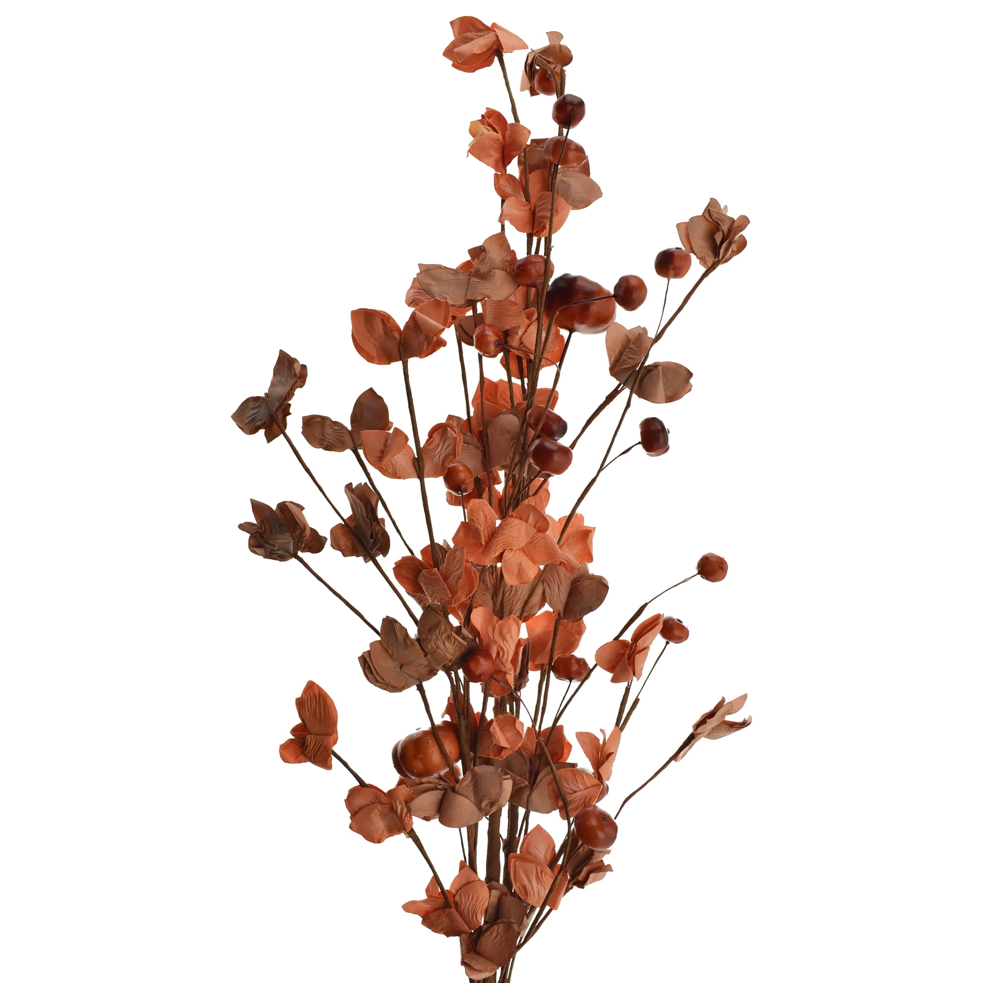 Artificial Mini Pumpkins and Dry Leaves Branch, 30-Inch - Walmart.com