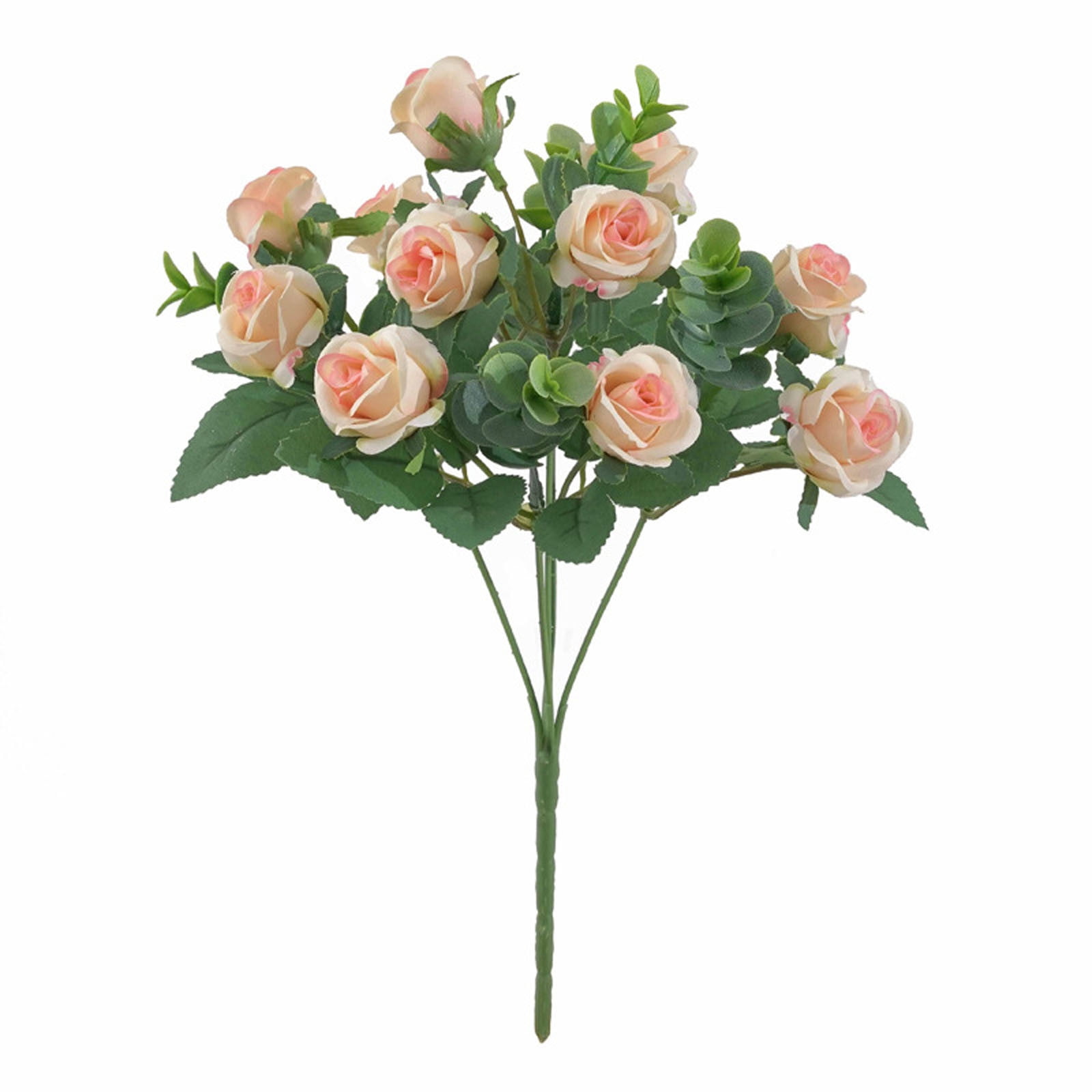 Artificial Mini Rose Silk Flowers, Fade-Resistant Faux Rose Arrangement ...
