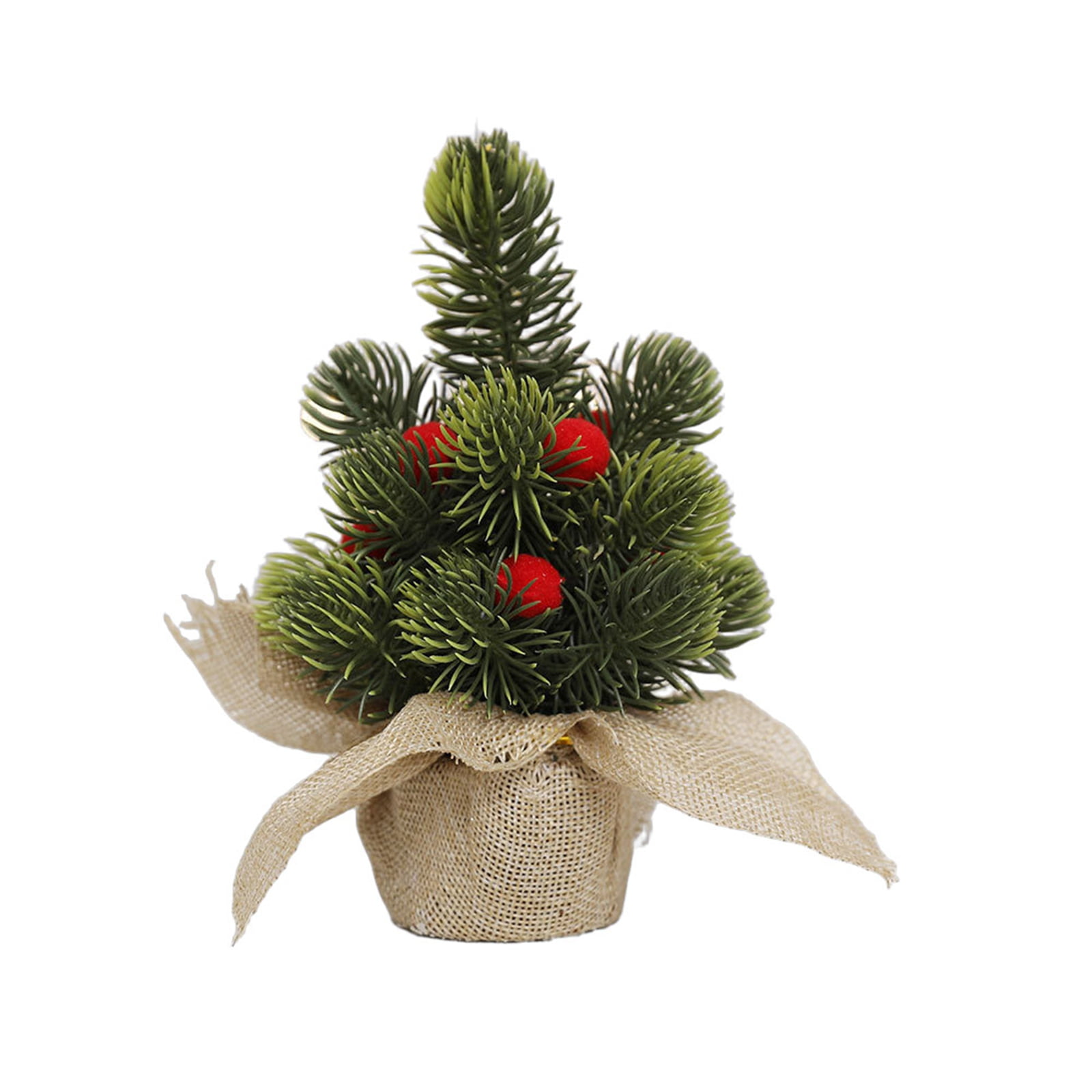 Artificial Mini Tabletop Christmas Tree Decorations with Christmas ...