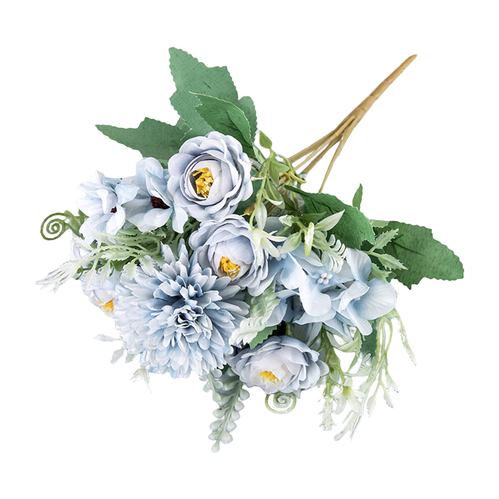 Artificial Mixed Flower Realistic Pan Weaving Tea Rose Chrysanthemum ...