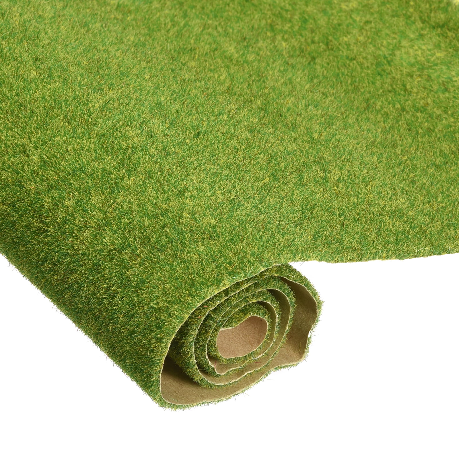 Artificial Model Grass Mat 13.8" x 19.7" Yellow Green Realistic Fake ...