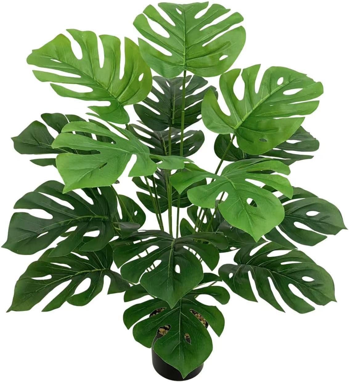 Artificial Monstera Deliciosa Plant，18 Leaves Artificial Tropical ...