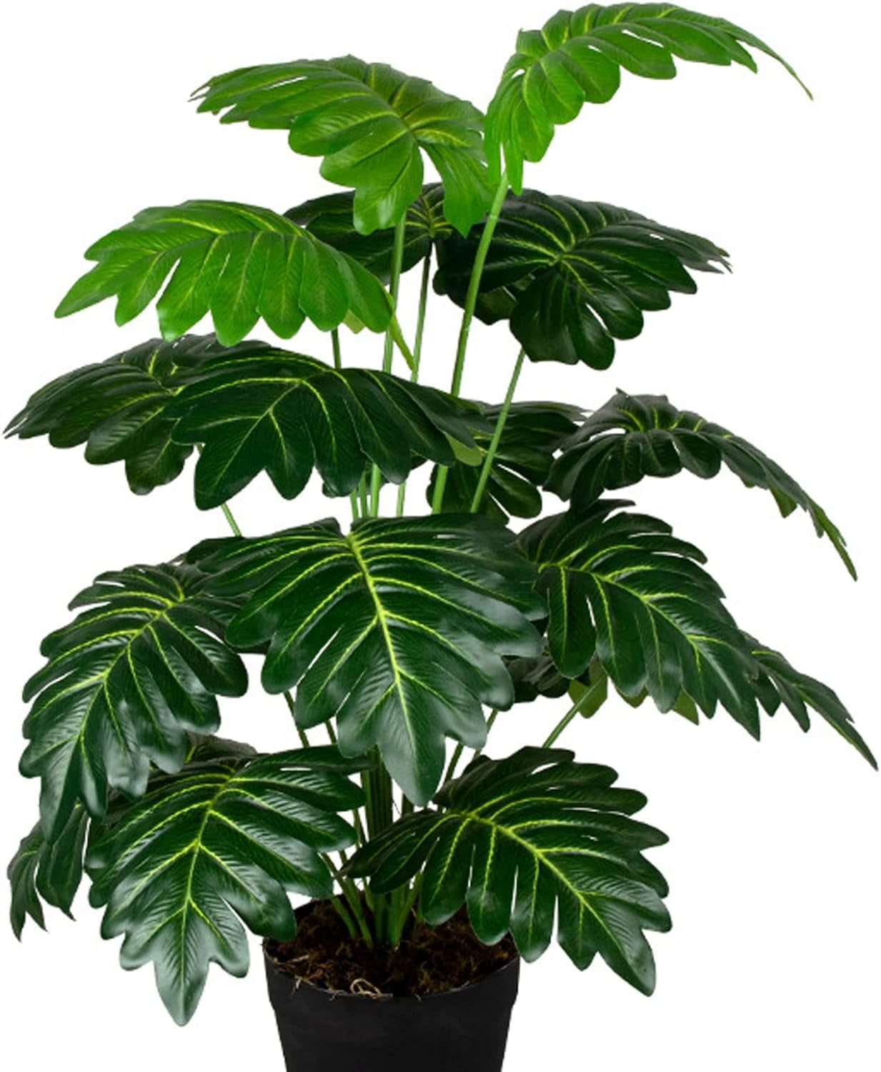 Artificial Monstera Deliciosa Plant，18 Leaves Artificial Tropical ...