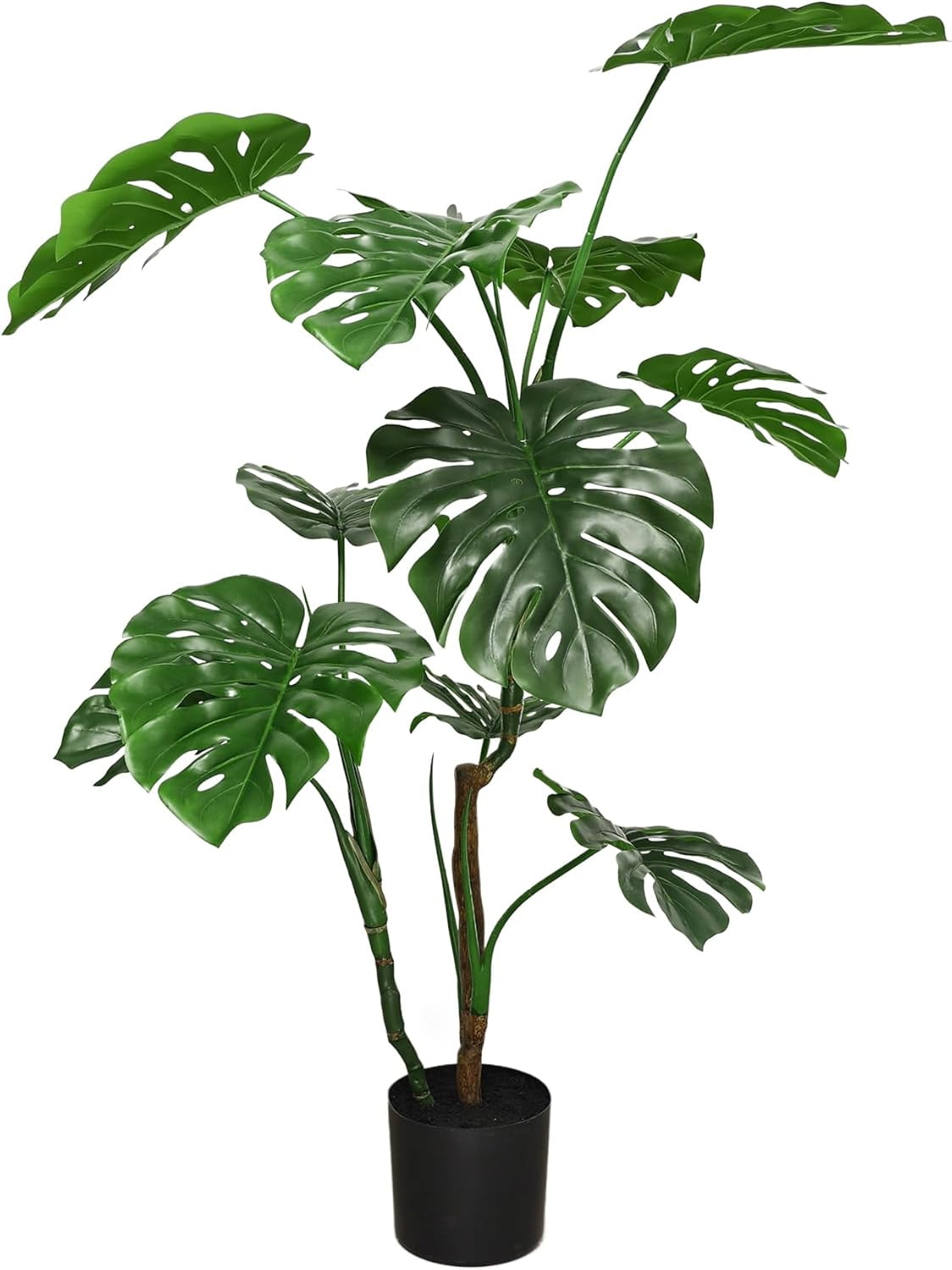 Artificial Monstera Plant 48", Tall 4FT Large Faux Potted Monstera ...
