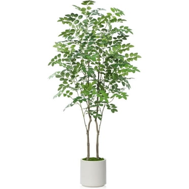 4.5 ft. Pre Lit Clear UL Potted Natural Cut Eastern Pine - Walmart.com