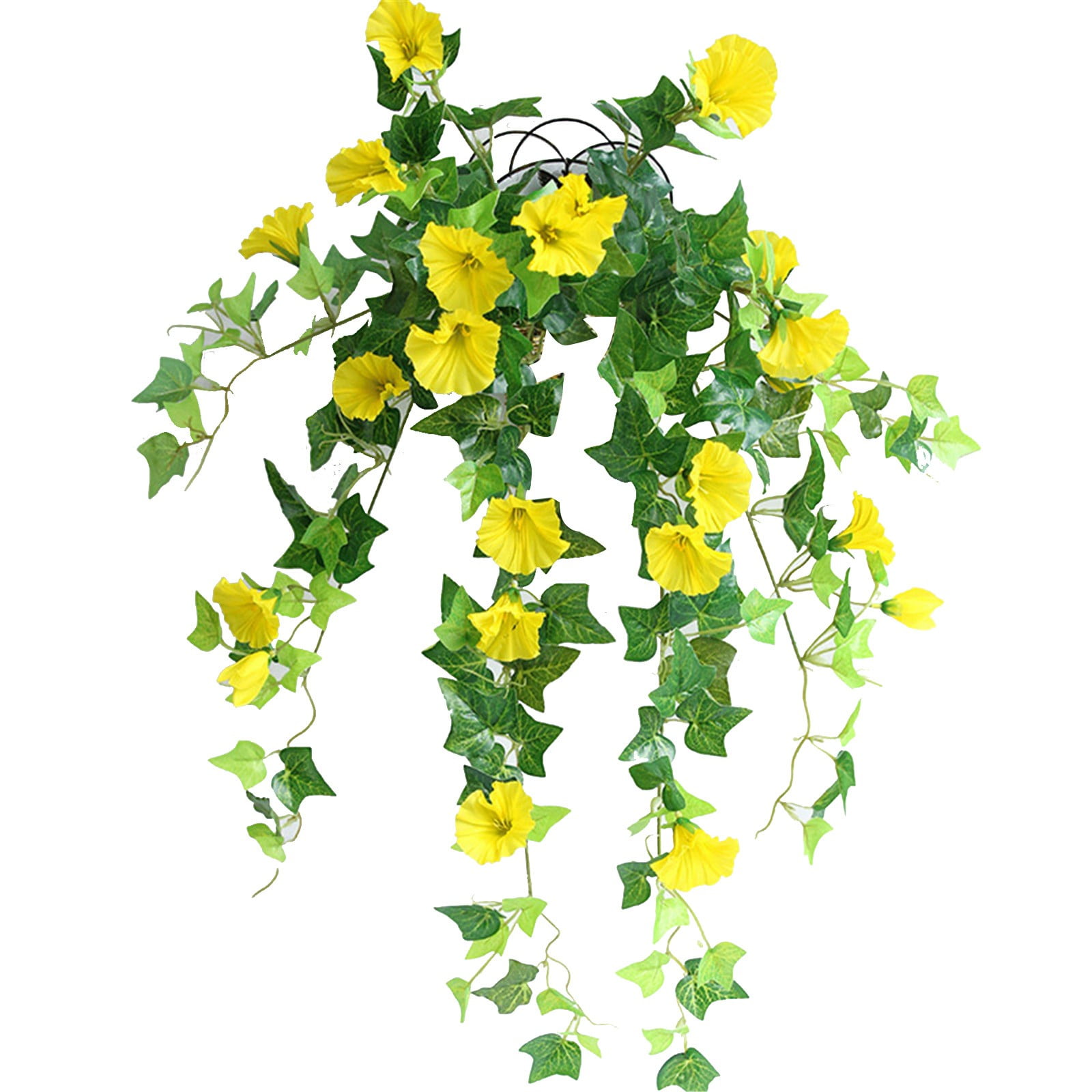Artificial Morning Glory Flowers Hanging Vine, UV Resistant Fade for ...