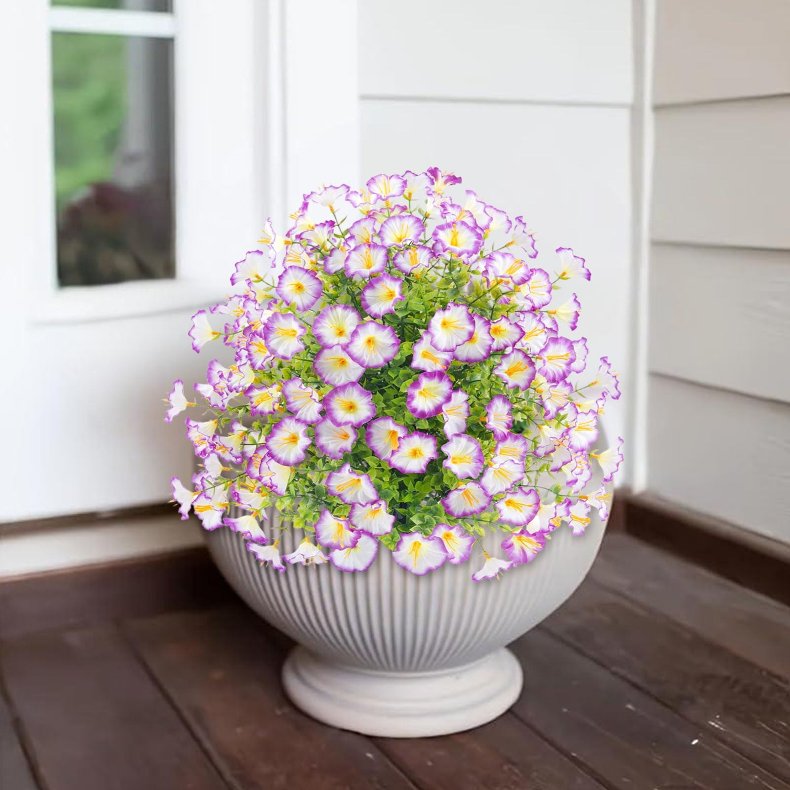 Artificial Morning Glory Garden Stakes, Vibrant Plastic Flowers for ...