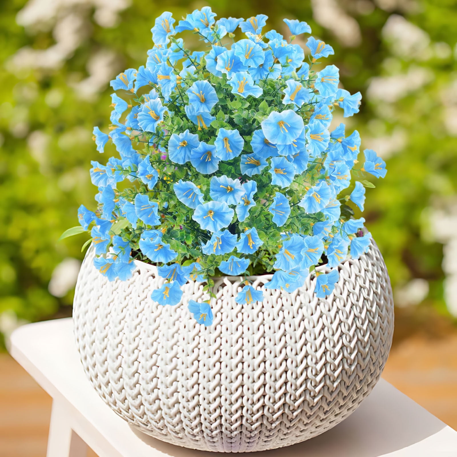 Artificial Morning Glory Ground Stakes, Plastic Flower Pegs for Garden ...
