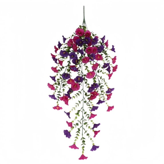 Artificial Morning Glory Hanging Flowers, UV-Resistant Fake Trailing ...