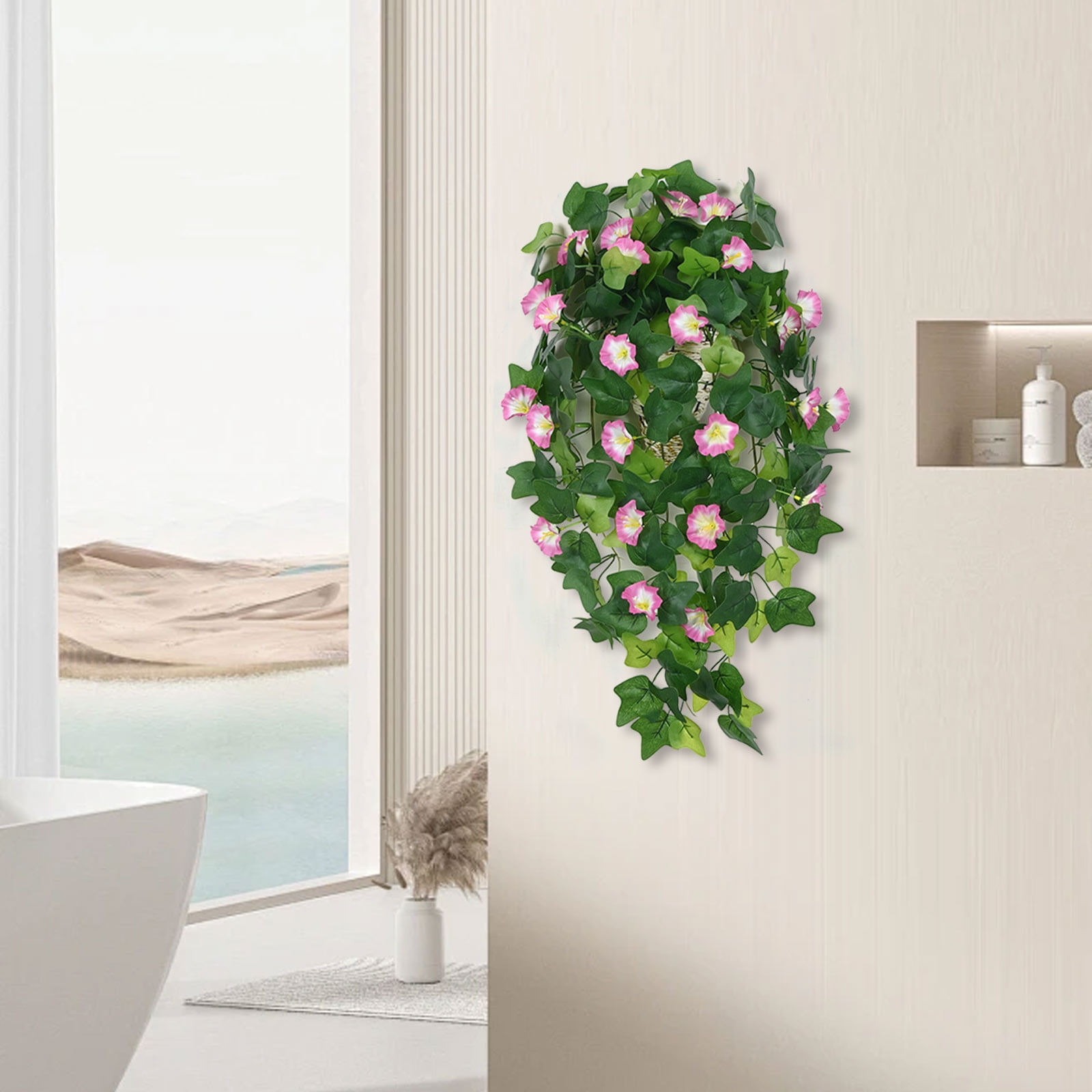 Artificial Morning Glory Hanging Plants - 65cm (25.7") Silk Fake Flower ...