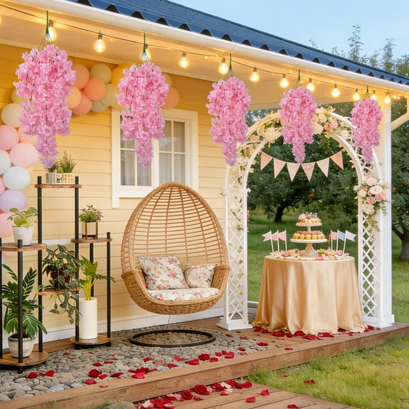 Artificial Morning Glory Hanging Vine - Hanging Flower Garland for Home ...