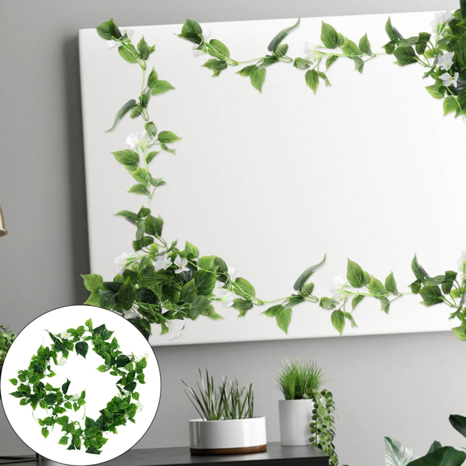 Artificial Morning Glory Strips White, Artificial Vine Morning Glory ...