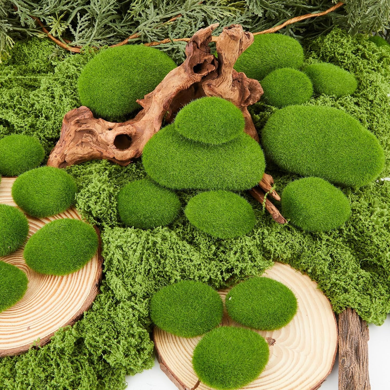 Artificial Moss Rocks ,Green Moss Decoration, Suitable for Floral ...