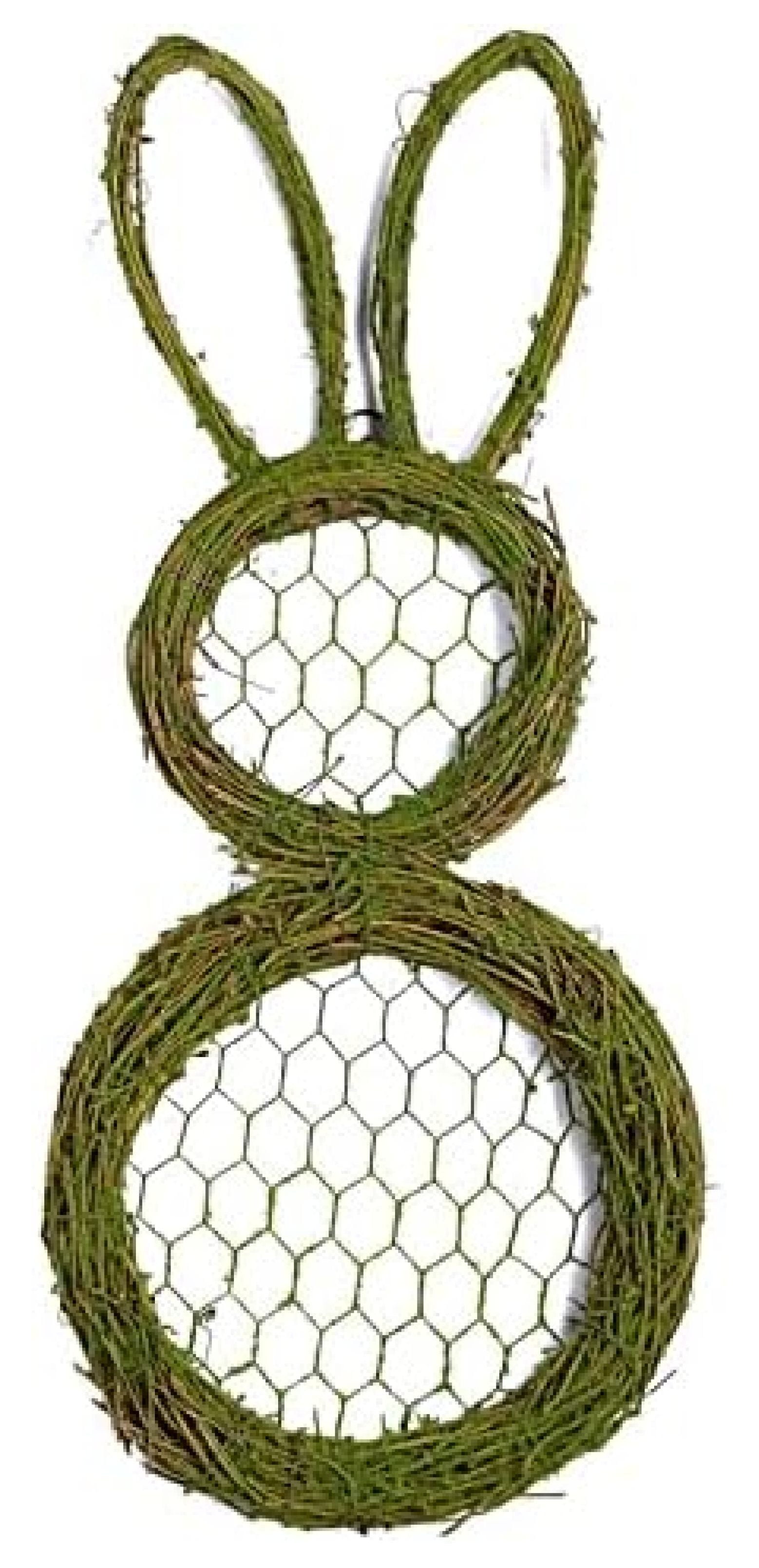 Artificial Mossy Grapevine Bunny Wreath - Walmart.com
