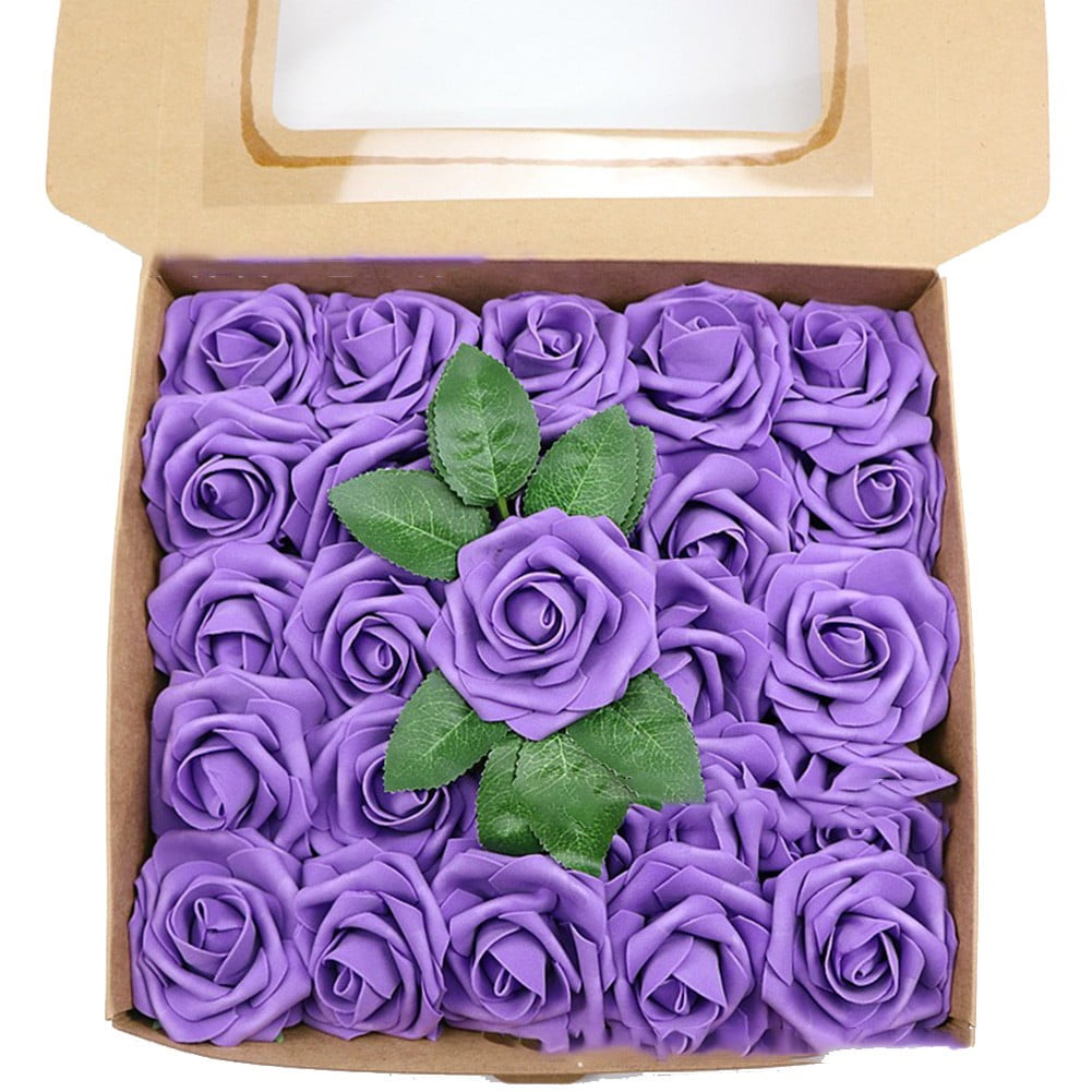 Artificial Multi-Color Rose Head with stems DIY for living room and ...
