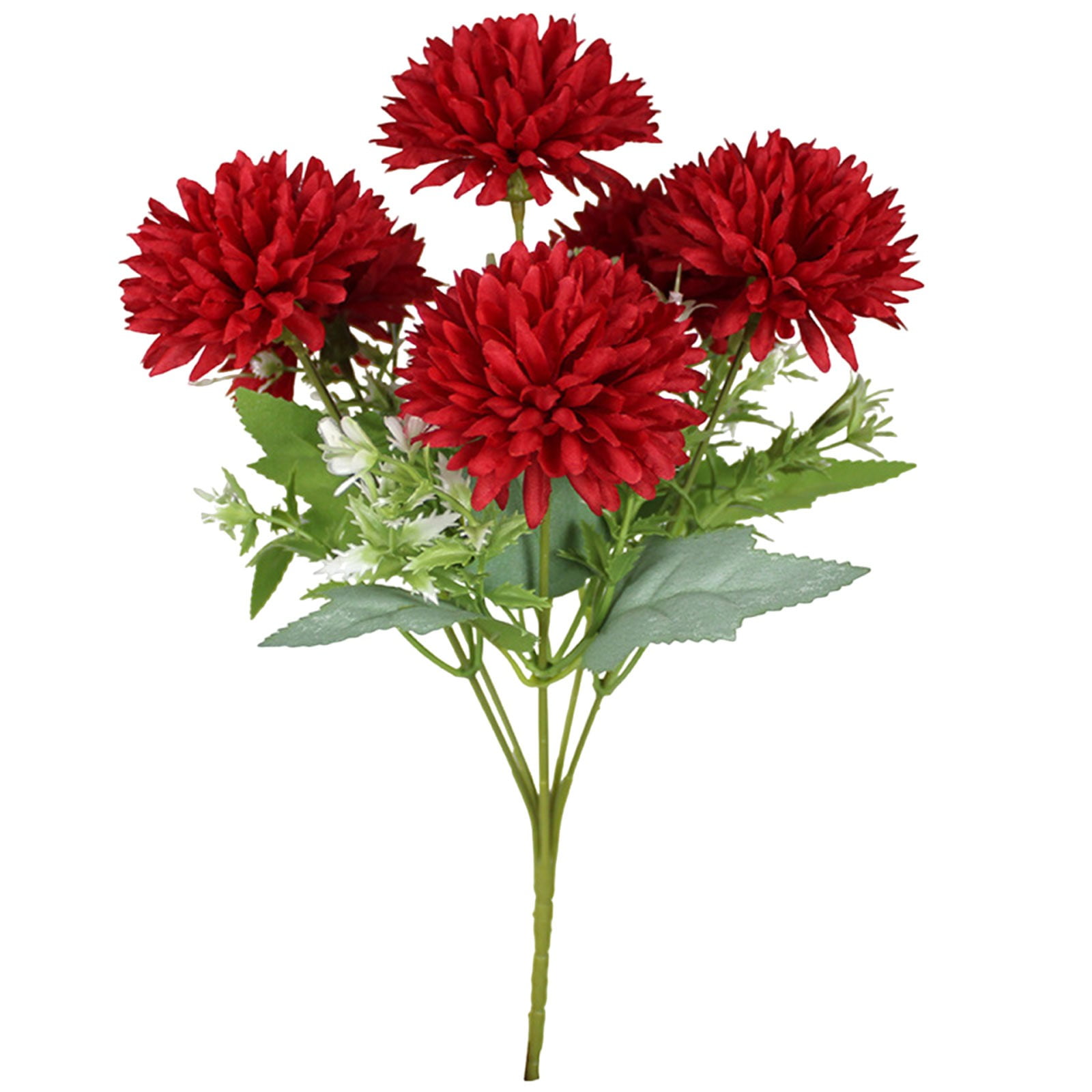 Artificial Mums Bouquet - Assorted Chrysanthemum Stems For Fall Vase ...