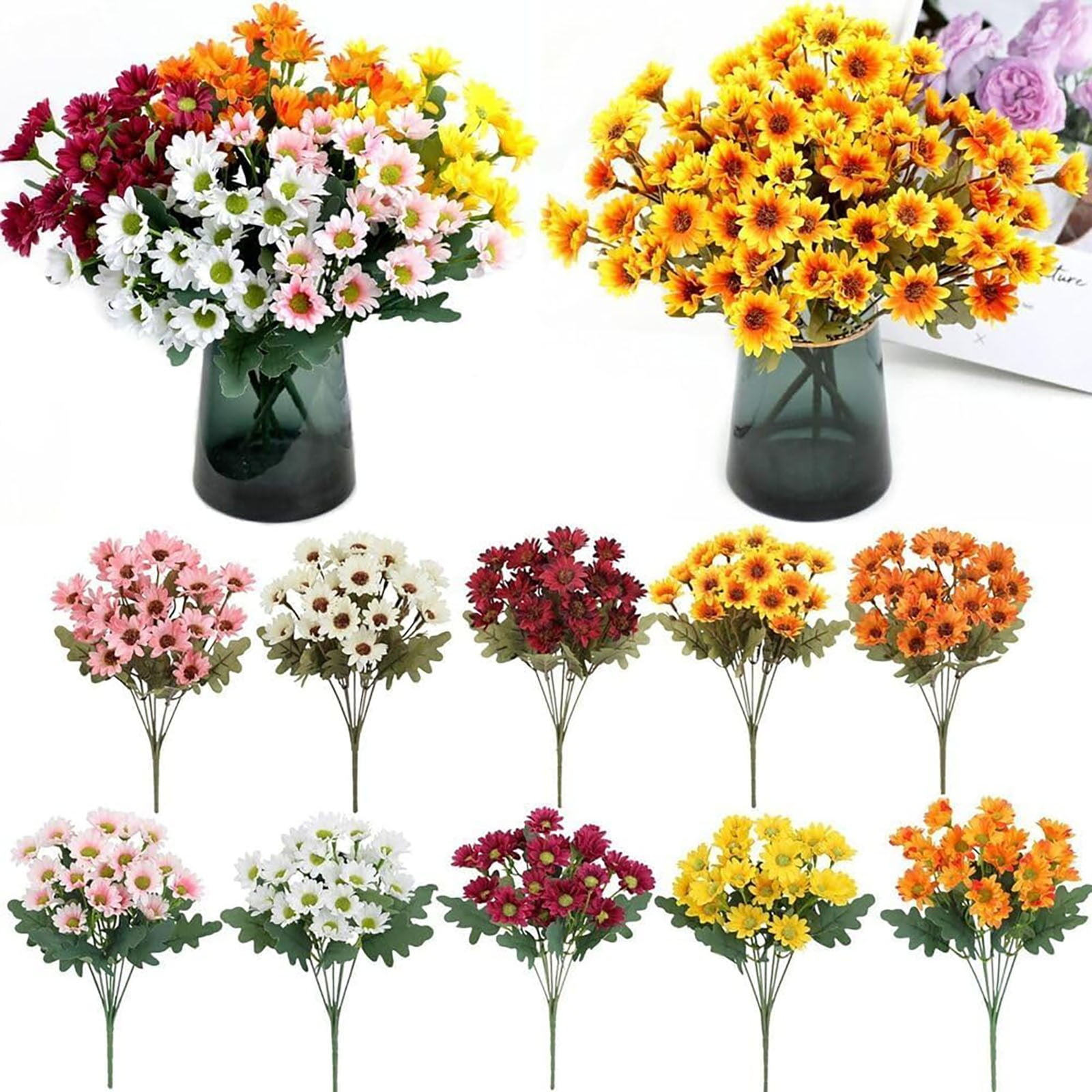 Artificial Mums For Outdoors Fall,Fall Fakeflowers For Outside ...