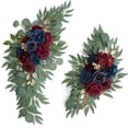 Artificial Navy Blue Wedding Arch Flower Swags Set of 2 for Wedding ...