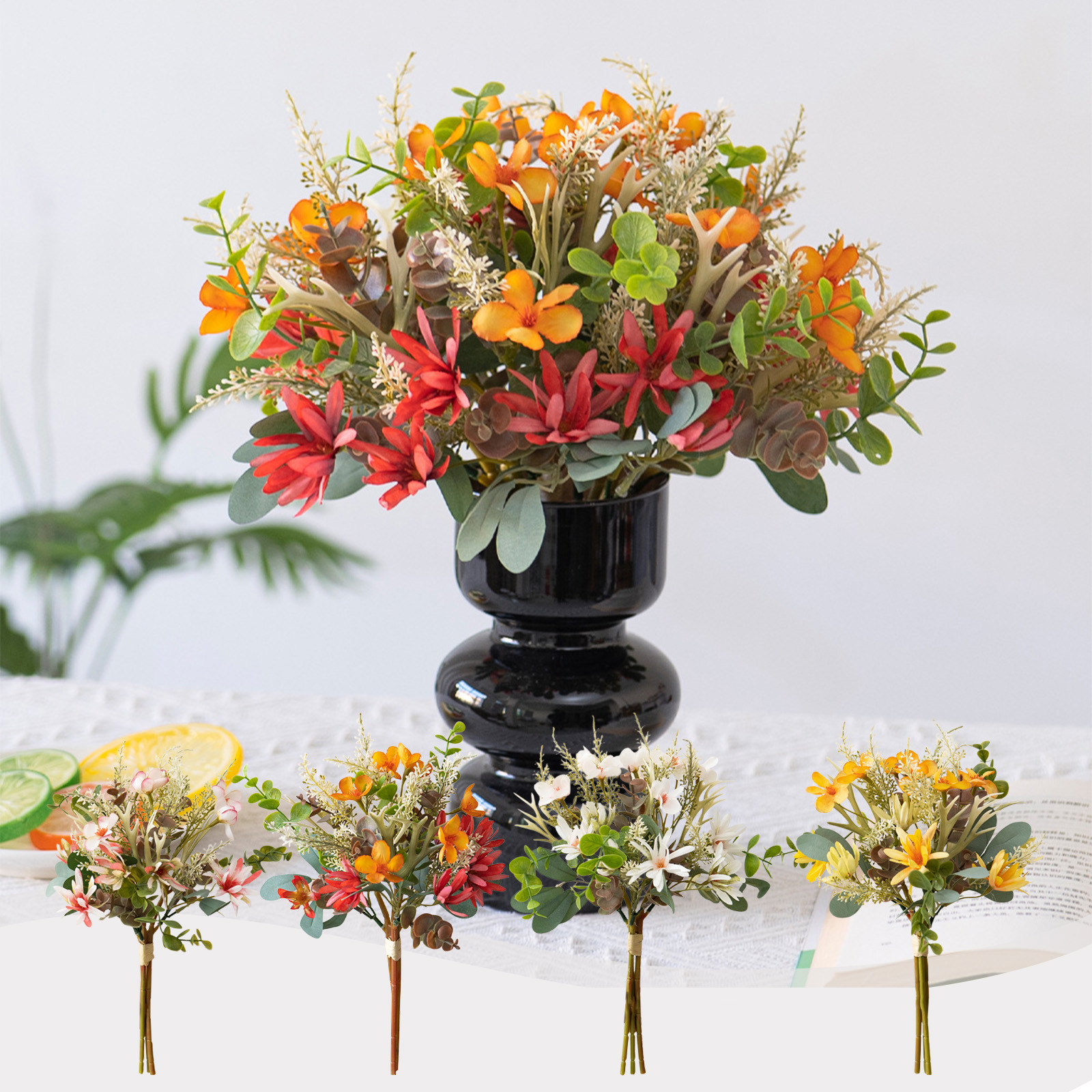 Artificial Needle Chrysanthemum Bundle | Faux Flower Decoration ...