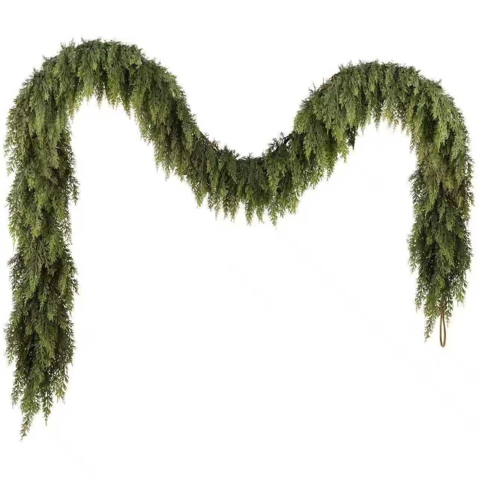 Artificial Norfolk Cedar Garland - Soft & Thick Pine Needle Wreath ...
