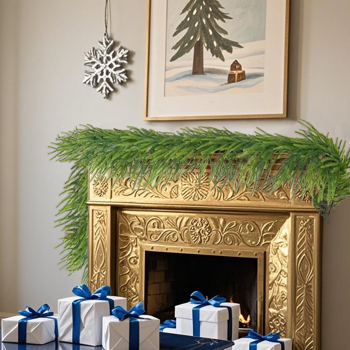 Artificial Norfolk Garland - 6Ft Realistic Christmas Garland for ...