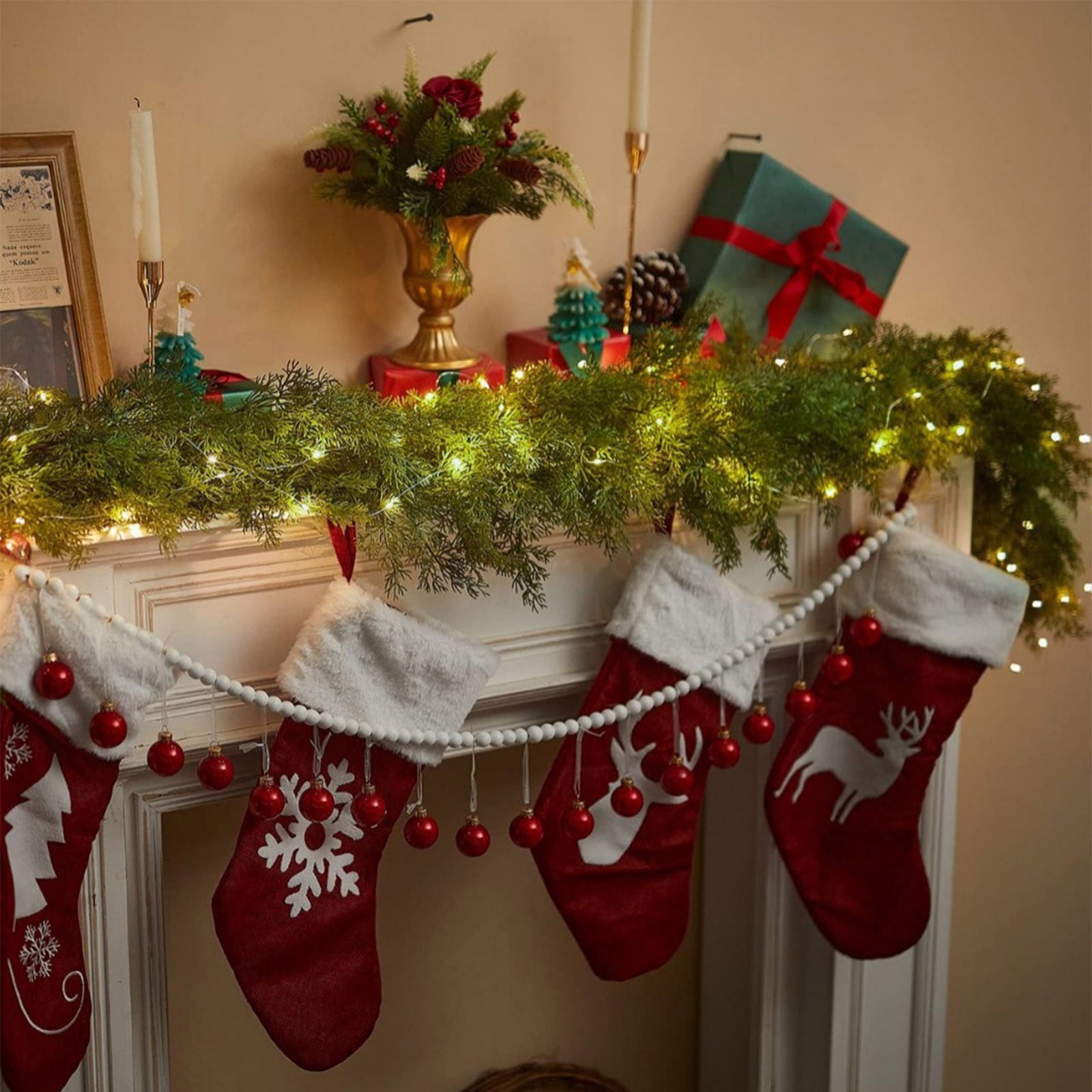 Artificial Norfolk Garlands Real Winter Garland Green Artificial ...