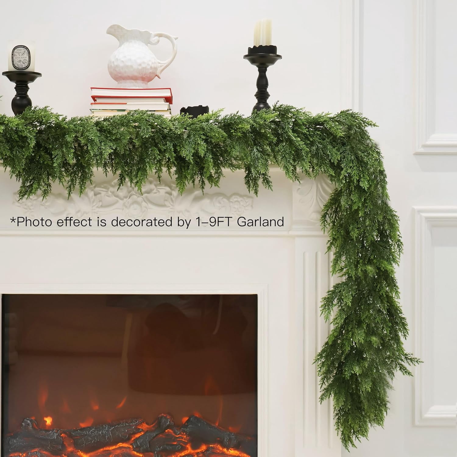 Artificial Norfolk Pine Garland - Faux Christmas Garland Fake Green ...