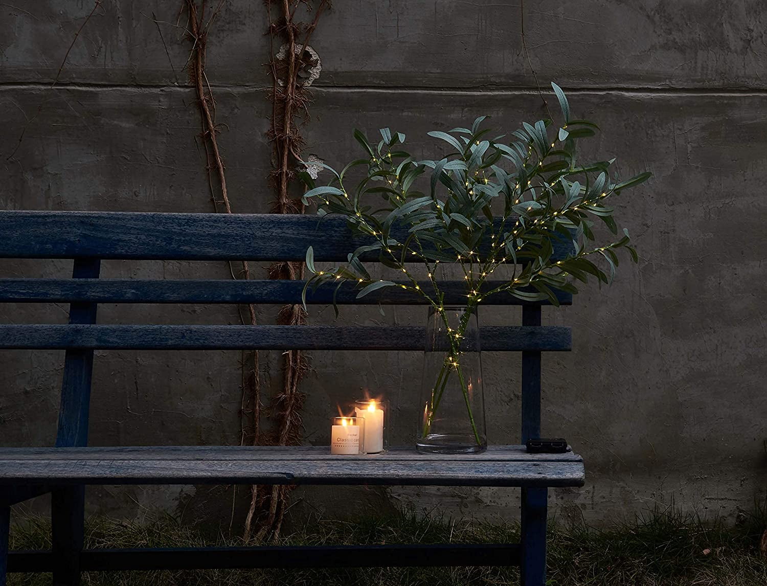 Artificial Olive Branches with Lights, 24-Inch Battery Operated ...