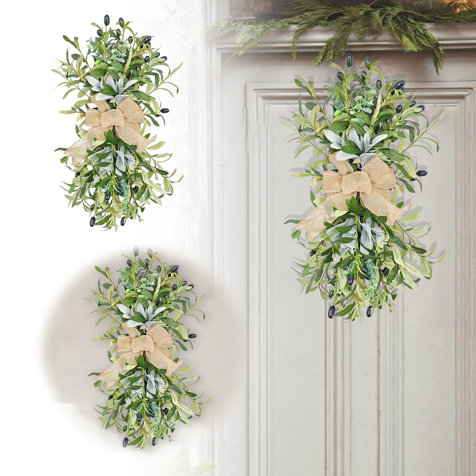Artificial Olive Flower Swag, 23.6" Floral Swag, Greenery Swag, Spring ...