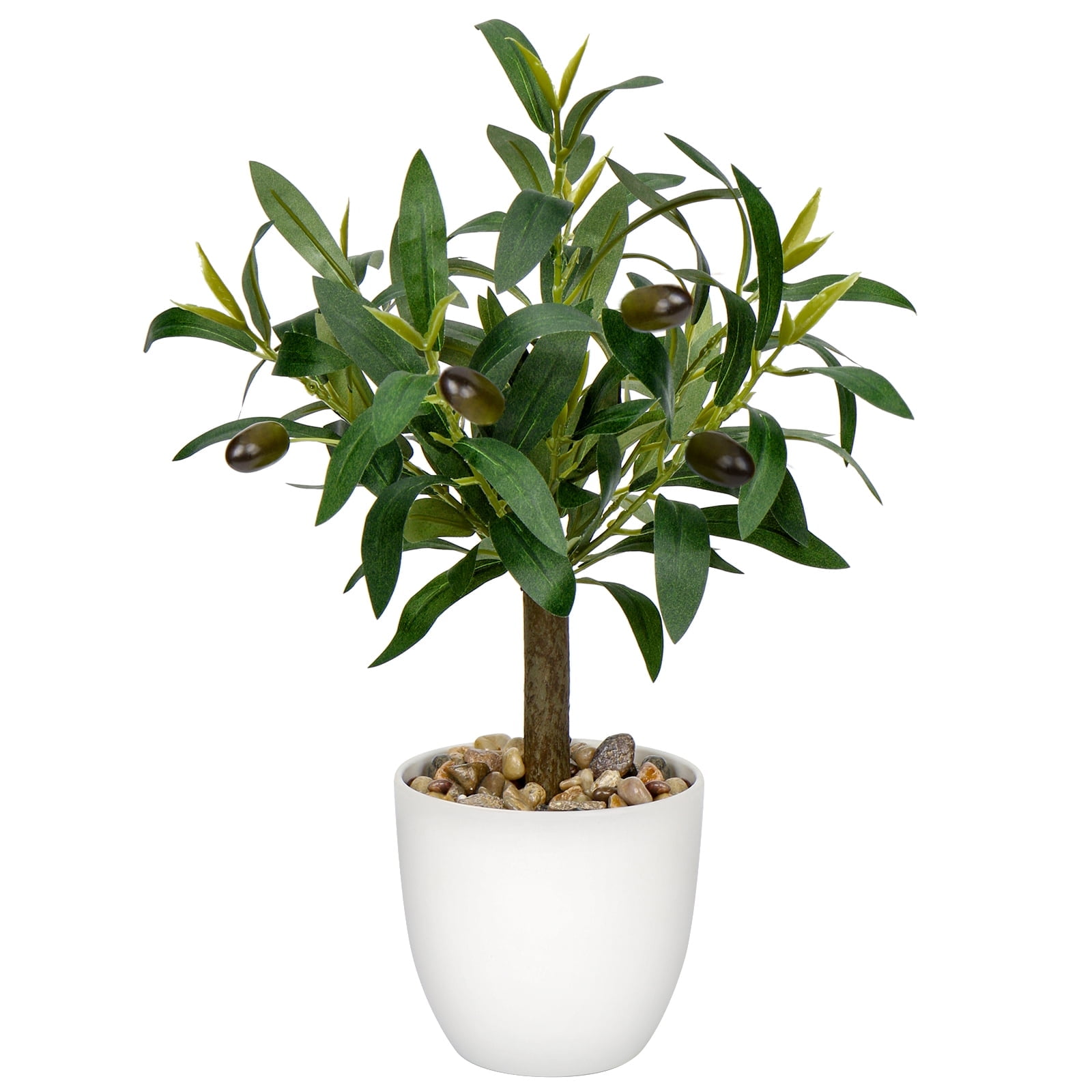 Artificial Olive Tree 15'' Small Faux Olive Tree Fake Olive Plants with ...