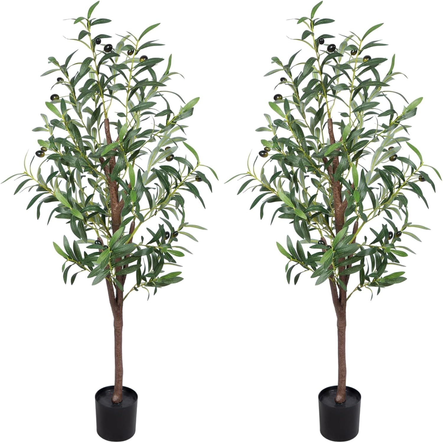 Artificial Olive Tree, 4FT Tall Faux Olive Trees 48in Outdoor Fake ...