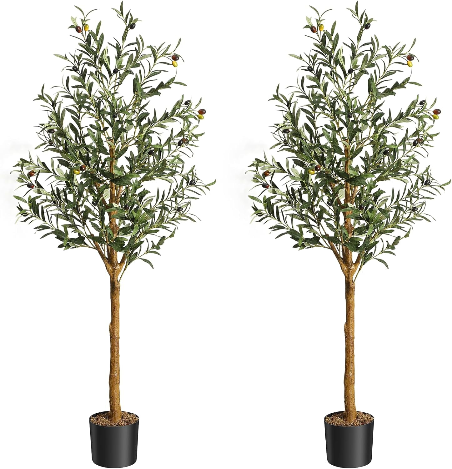 Artificial Olive Tree 5FT(60in) Tall Faux Silk Olive Trees for Home ...